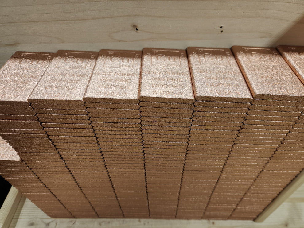 Half Pound .999 Fine Copper Bullion Bar - Elemental Stamped – Liberty ...